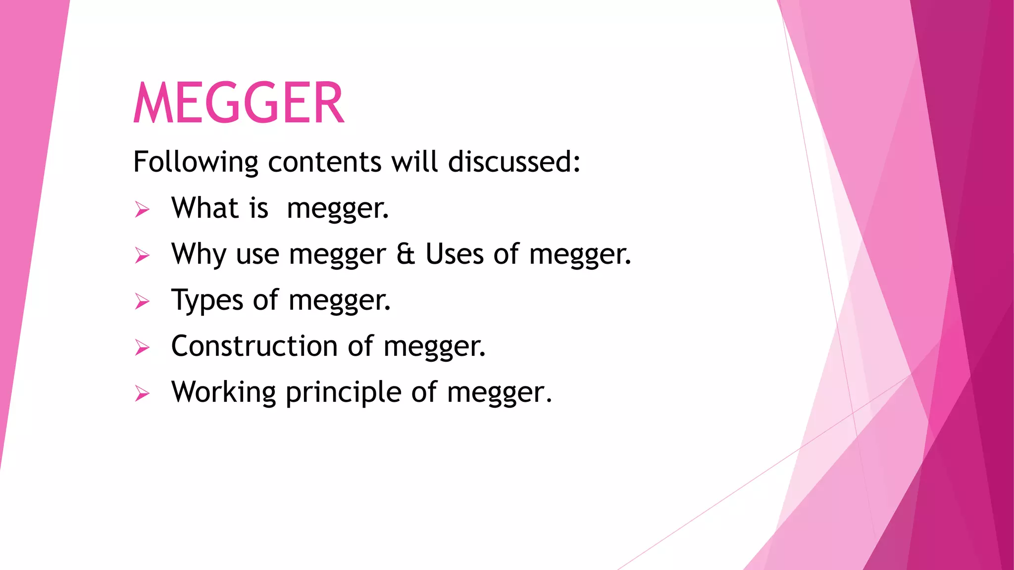 Megger | PPTX