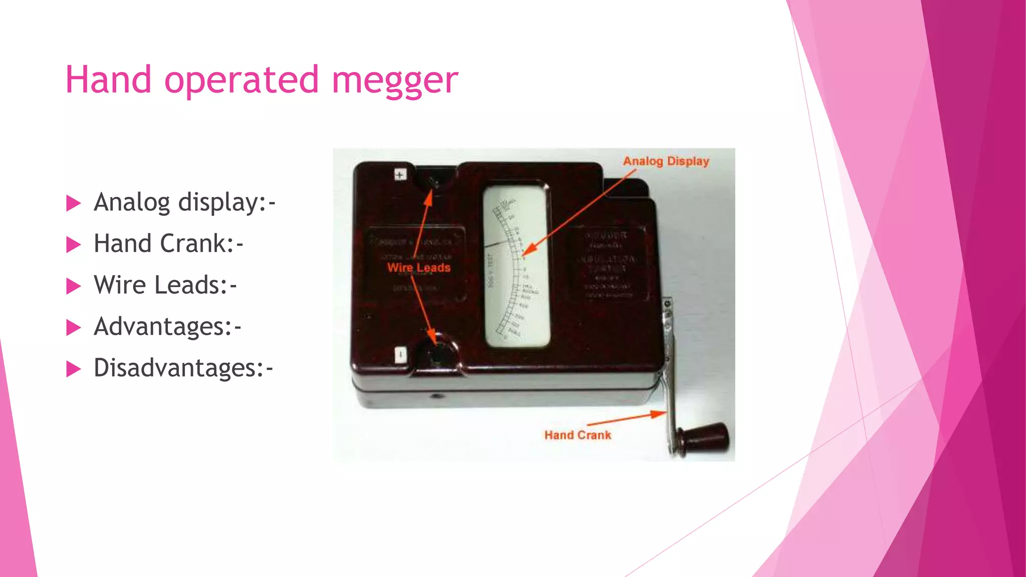 Megger | PPTX | Radio Control | Hobbies & Interests