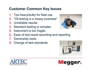 Megger regidez dielectrica oil test- OTS seminar | PDF