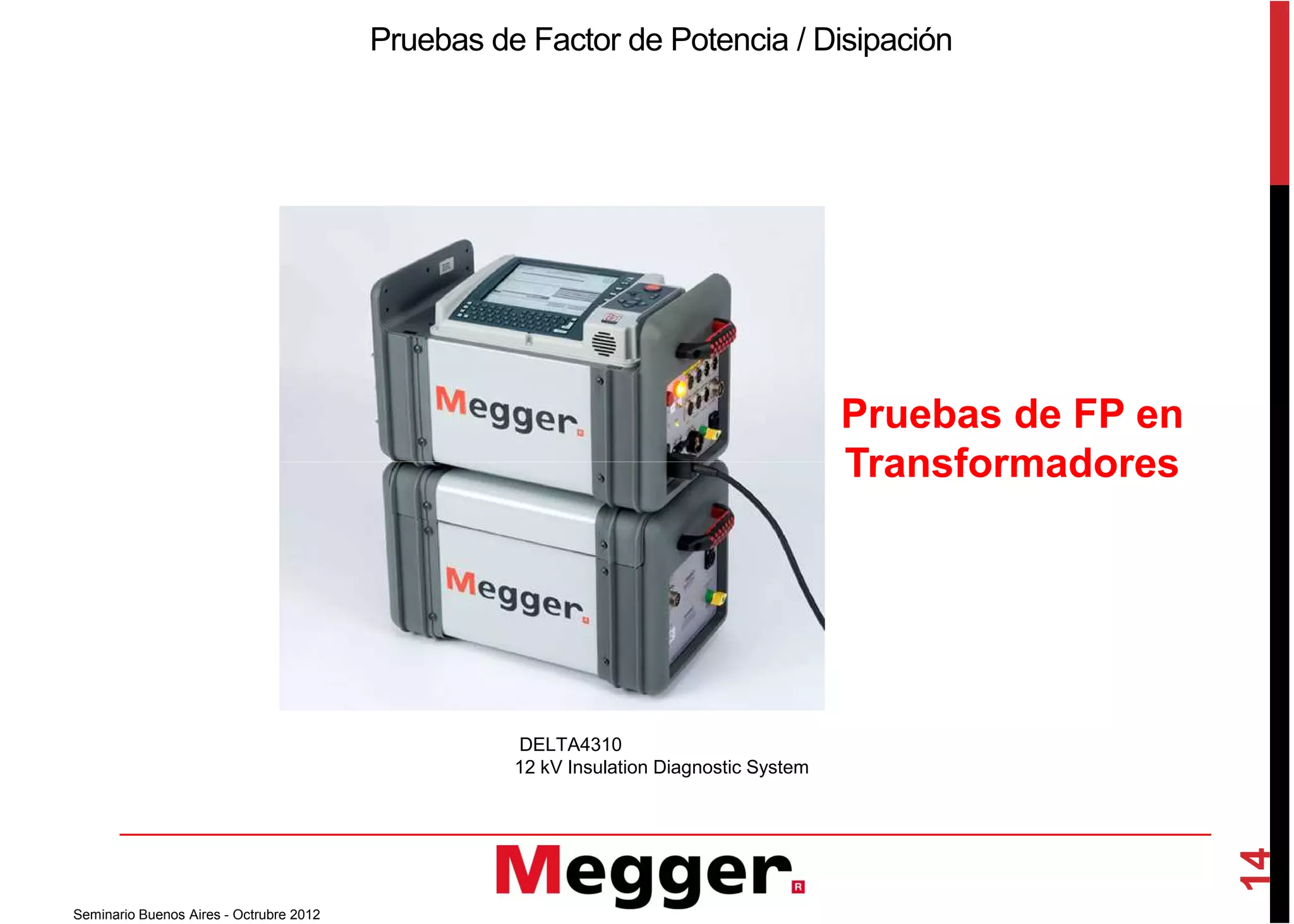 Megger 3 factor de potencia pruebas para transformadores | PDF