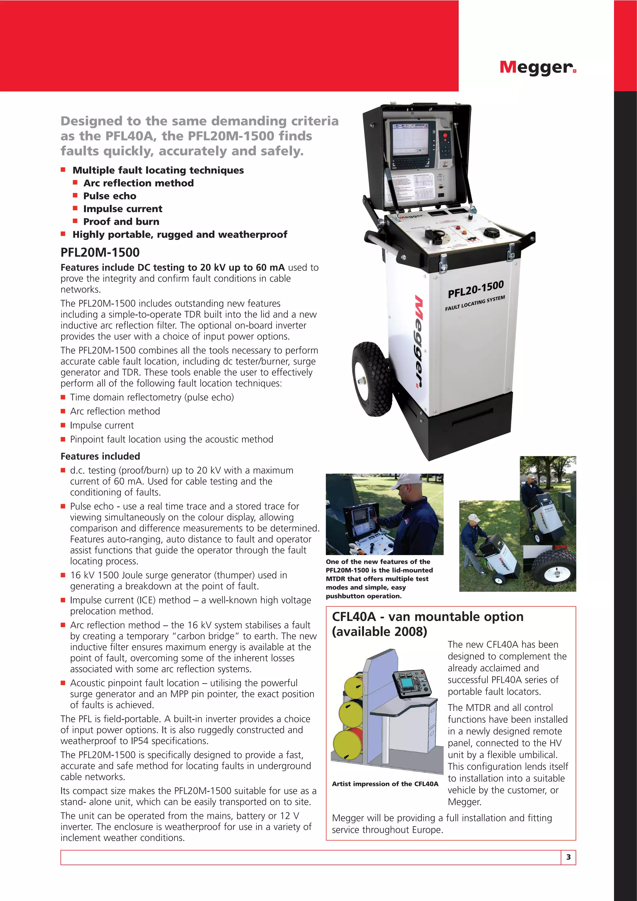 Megger Cable Fault Locators - Power Cable Fault Locators, Van mountable ...