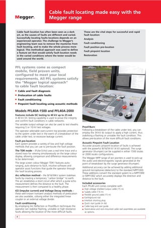 Megger Cable Fault Locators - Power Cable Fault Locators, Van mountable ...