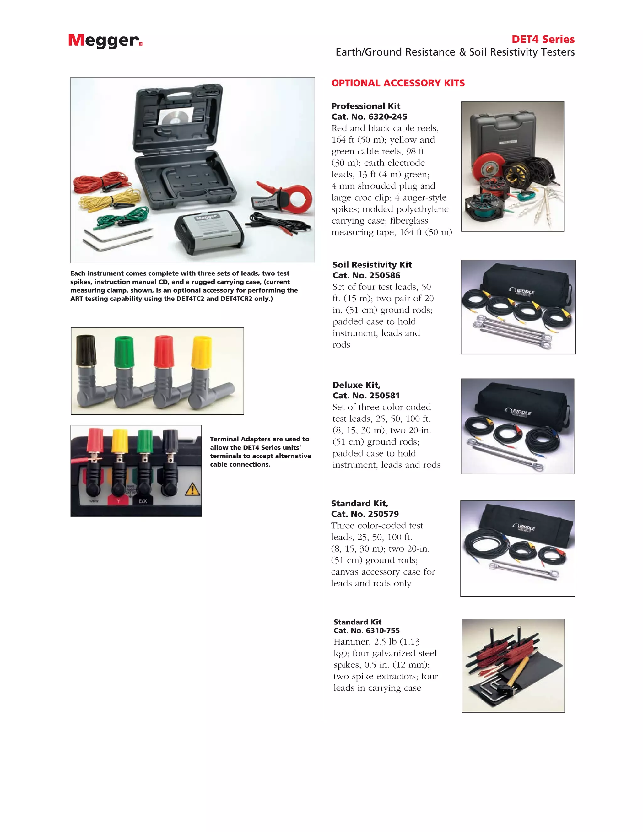 Megger DET4T2 Series 4-Terminal Earth/Ground Resistance Testers & Soil ...