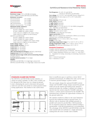 Megger DET4T2 Series 4-Terminal Earth/Ground Resistance Testers & Soil ...