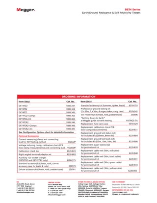 Megger DET4T2 Series 4-Terminal Earth/Ground Resistance Testers & Soil ...