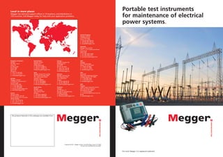 Megger Power And Industrial Test Equipment - Cable Fault Locators, High ...