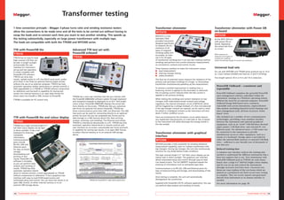 Megger Power And Industrial Test Equipment - Cable Fault Locators, High ...