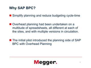 Megger SAP BPC v6 | PPT