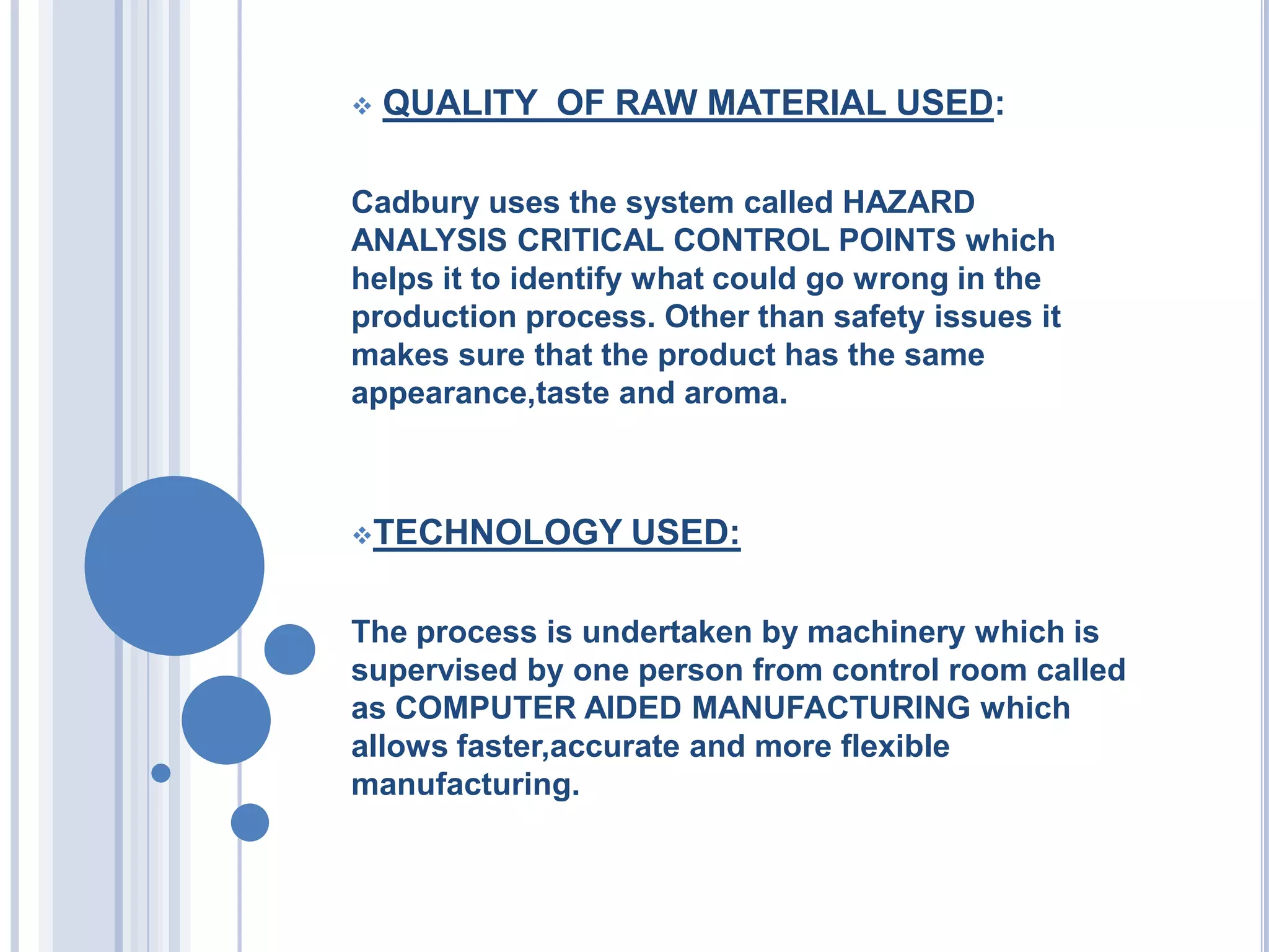 production strategy Of cadbury | PPTX