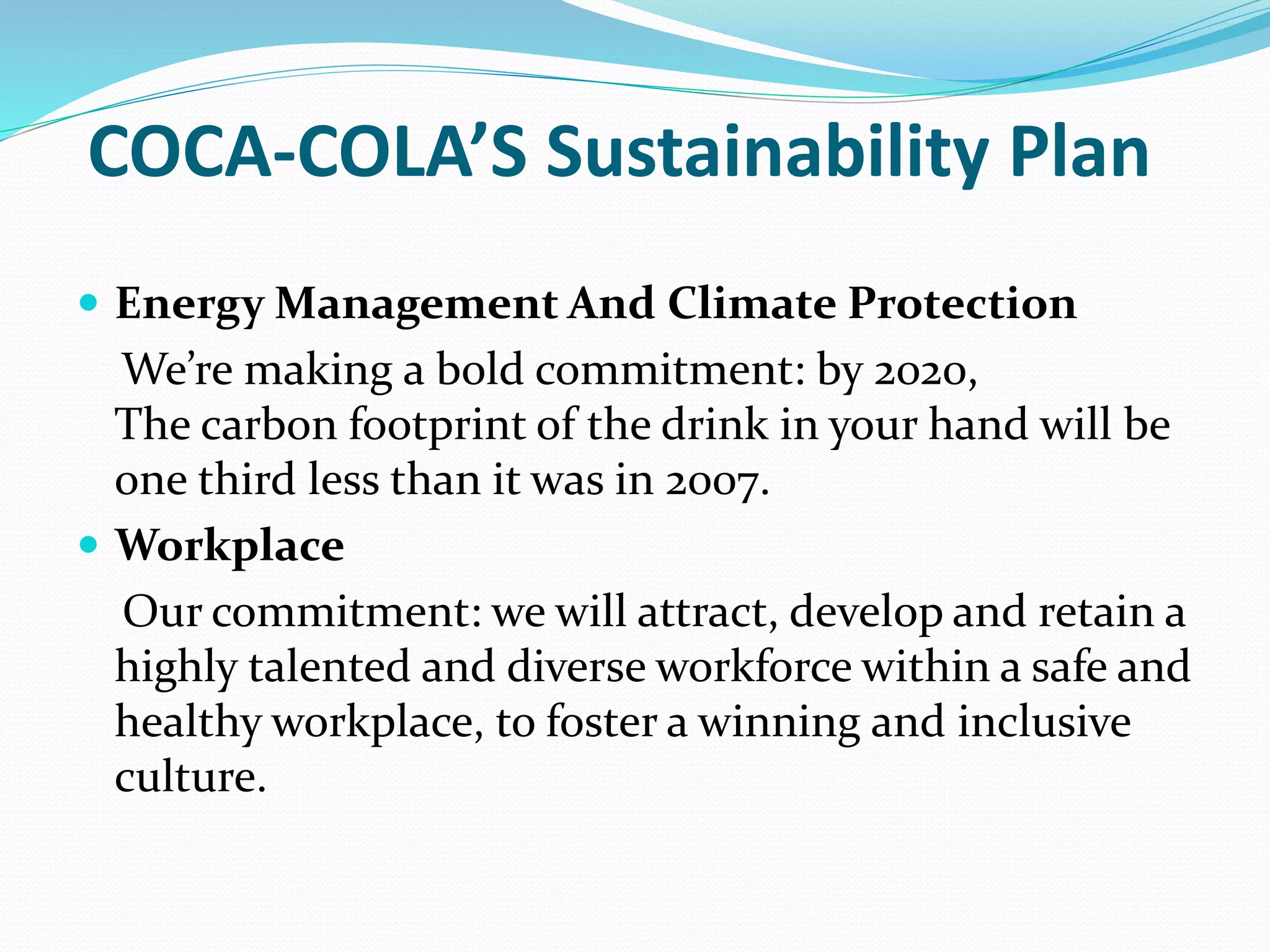 Corporate social responsibility of coca cola | PPTX | Business ...