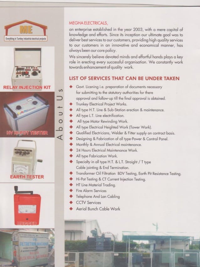 Megha electrical services | PDF