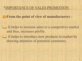 Sales Promotion-Marketing Management ppt | PPTX