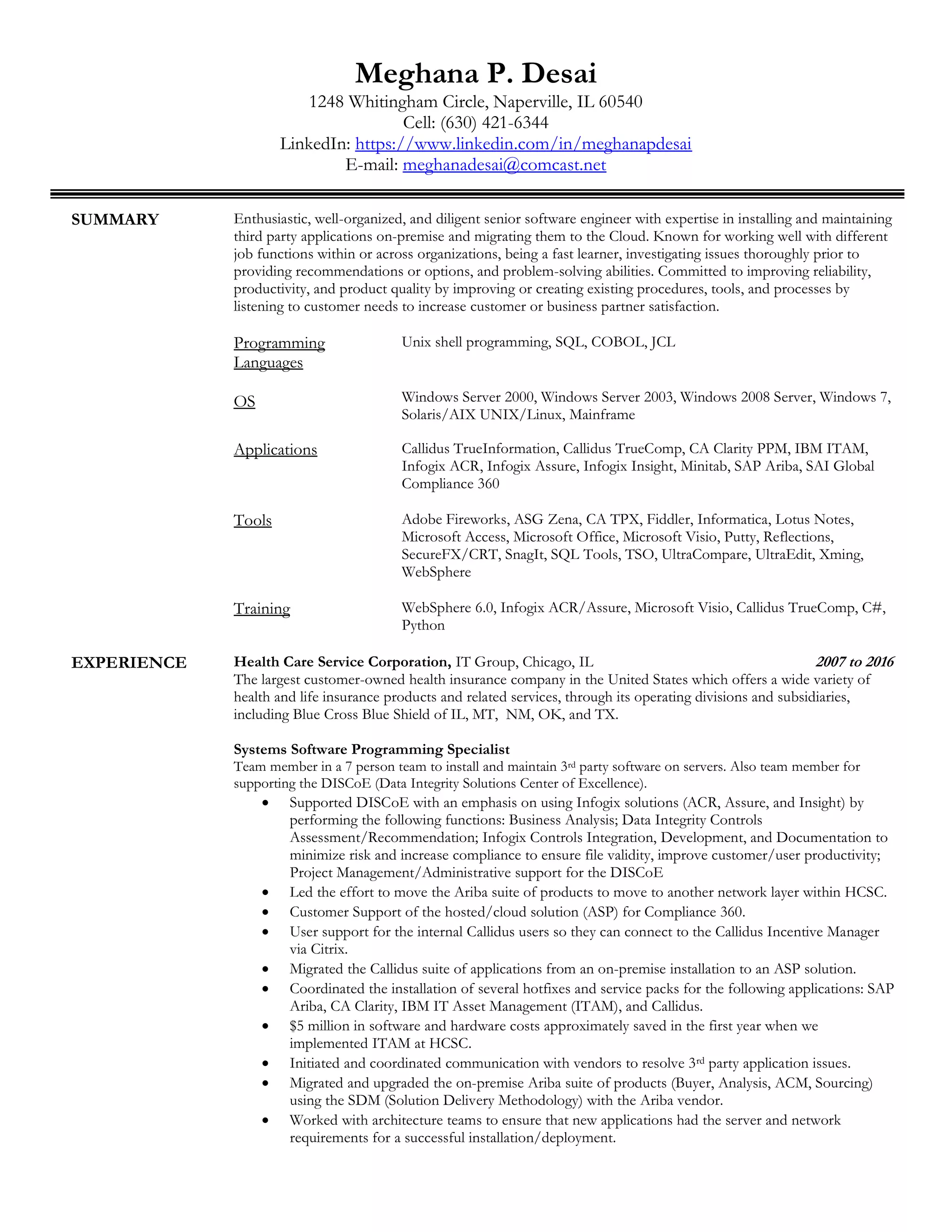 Meghana P Desai Resume | PDF