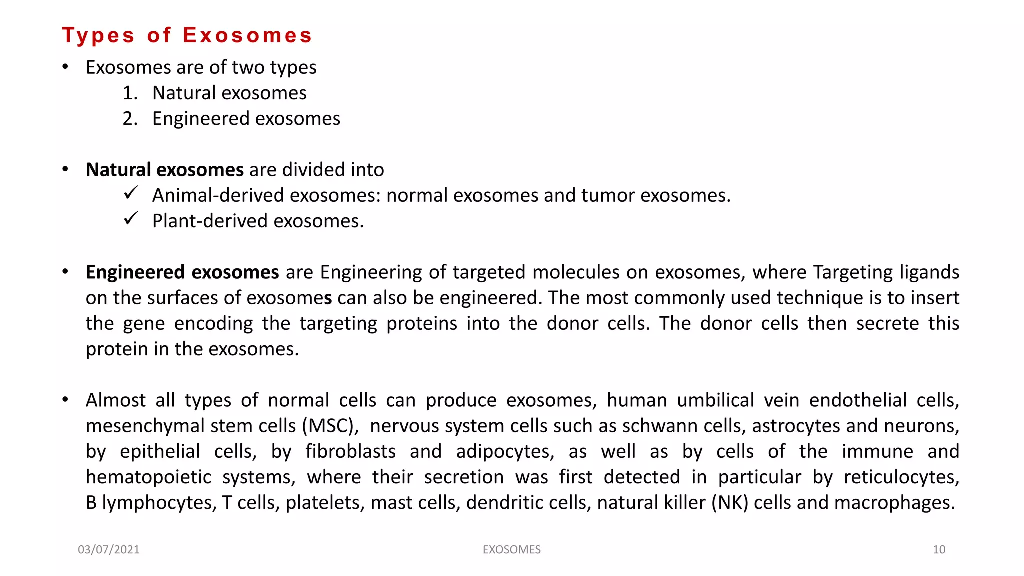Exosomes -power point presentation | PPTX