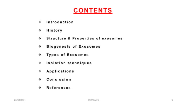 Exosomes -power point presentation | PPTX | Biological Sciences | Science