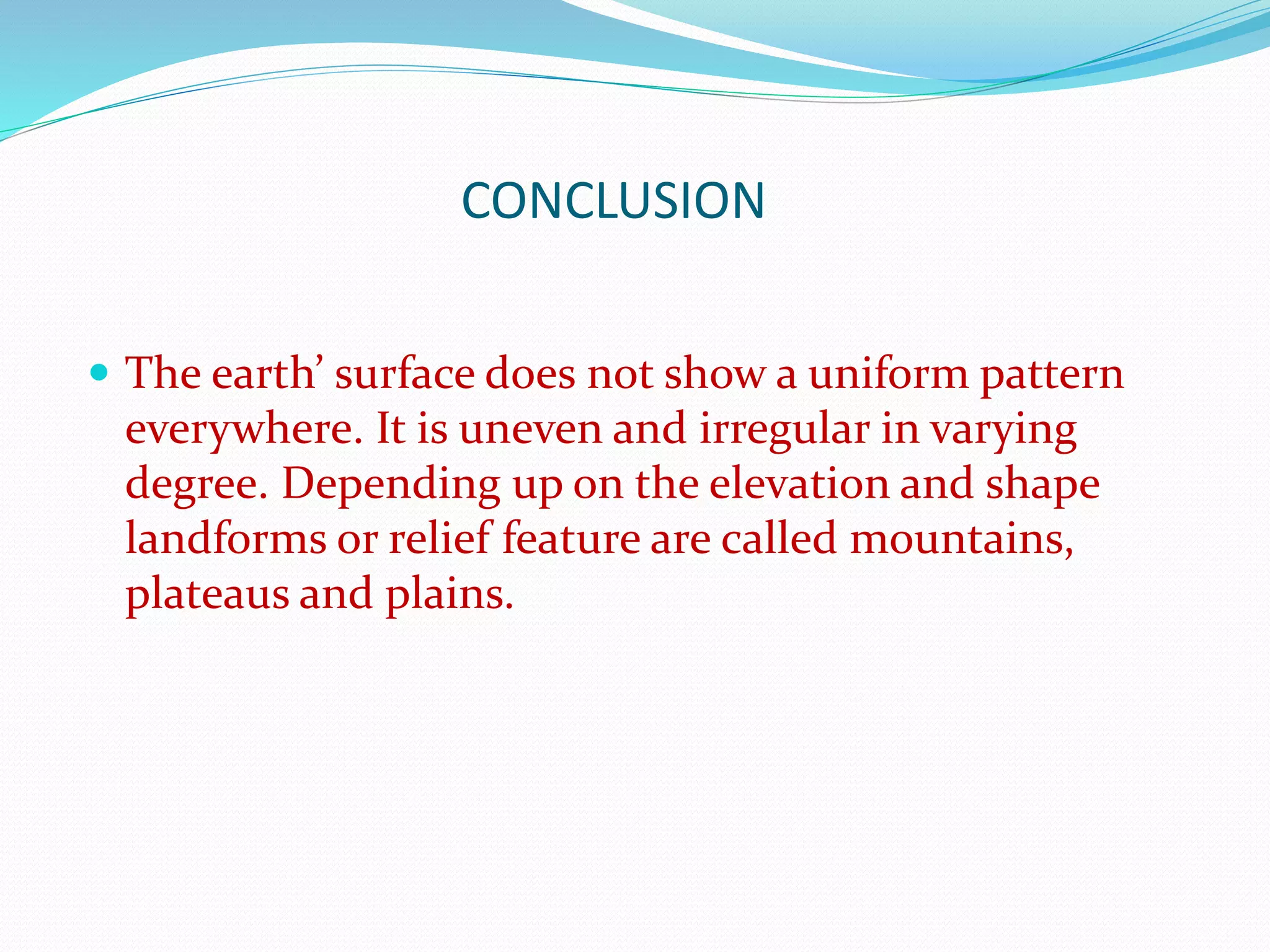Major Relief Features Of the Earth | PPTX