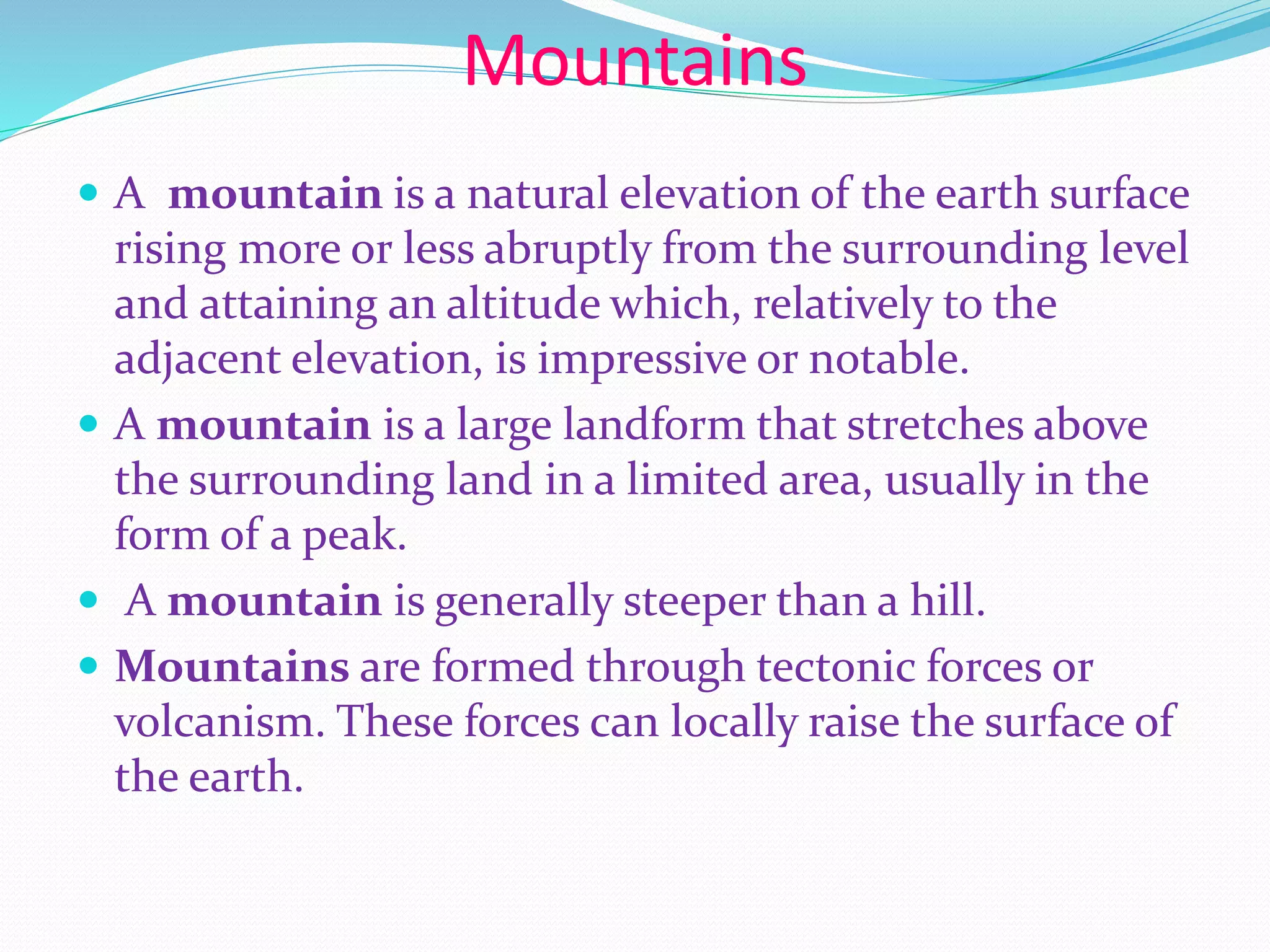 Major Relief Features Of the Earth | PPTX