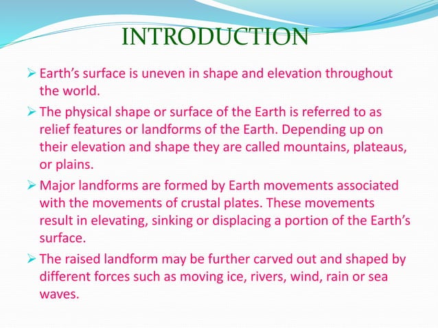 Major Relief Features Of the Earth | PPTX | Geography | Science