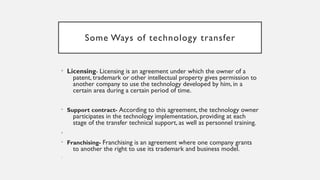 transfer of technology | ODP