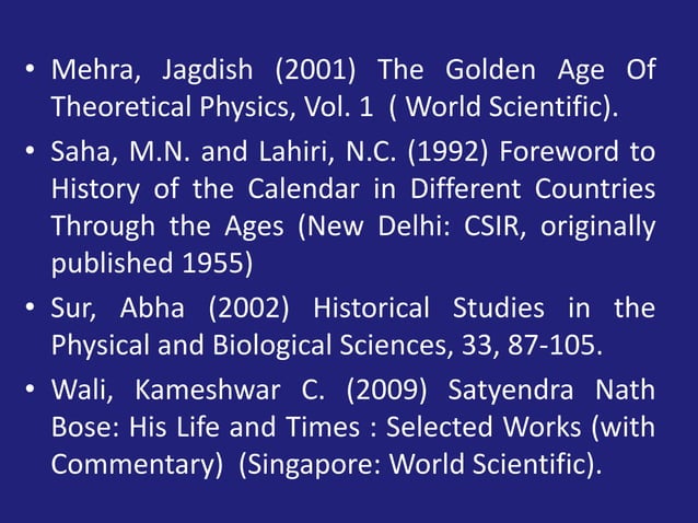 Meghnad Saha in international and national contexts | PPT