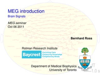 MEG recording of brain signals | PPT