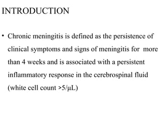 Description about basics of Meningitis | PPT
