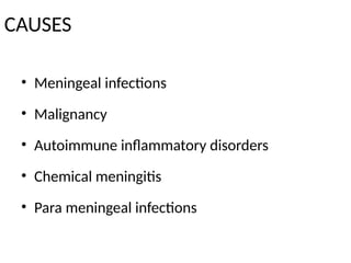 Description about basics of Meningitis | PPT
