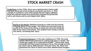 Causes of the Great Depression - 1929-1933 | PPTX
