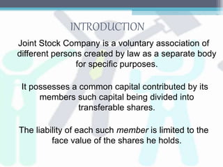 joint stock and public enterprise | PPTX | Business Accounting ...