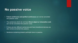 Passive voice and active voiceof English grammer | PPT