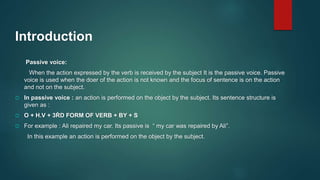 Passive voice and active voiceof English grammer | PPT