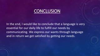 Nature of Language ppt | PPTX