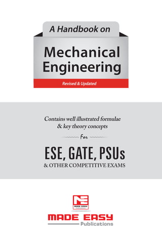 Essential formulas and concepts for Mechanical Engineering exams | PDF