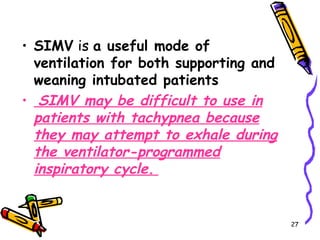 Mehanical Ventilation Dr wail bajhmoum | PPT
