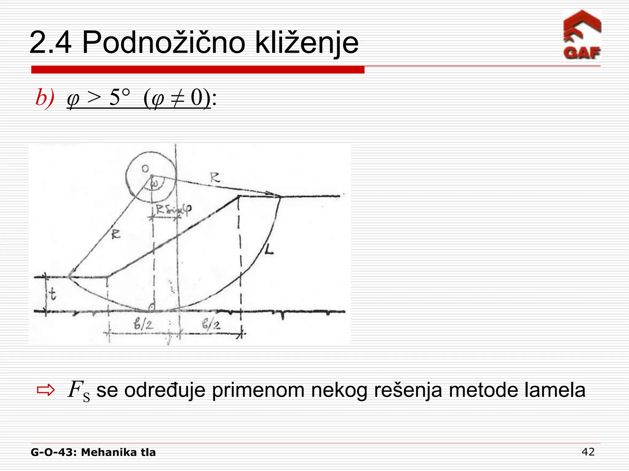 Mehanika tla stabilnost kosina gradjevinski fakultet | PPT