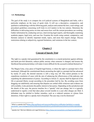 Speedy trial under the civil Justice system: A comparative Analysis ...