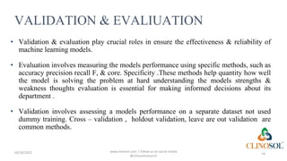 Machine Learning Algorithms for Predictive Analytics in Precision ...
