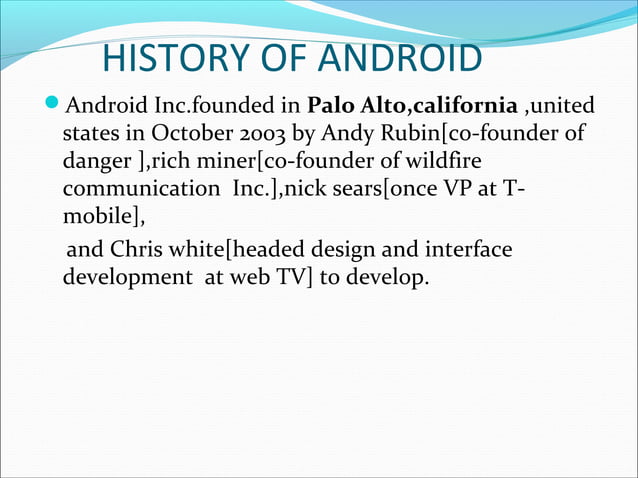 android phone ppt | PPT | Operating Systems | Computer Software and ...