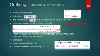 Diagnostic methods for Building the regression model | PPTX