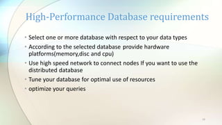 high performance databases | PPT