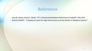 high performance databases | PPT