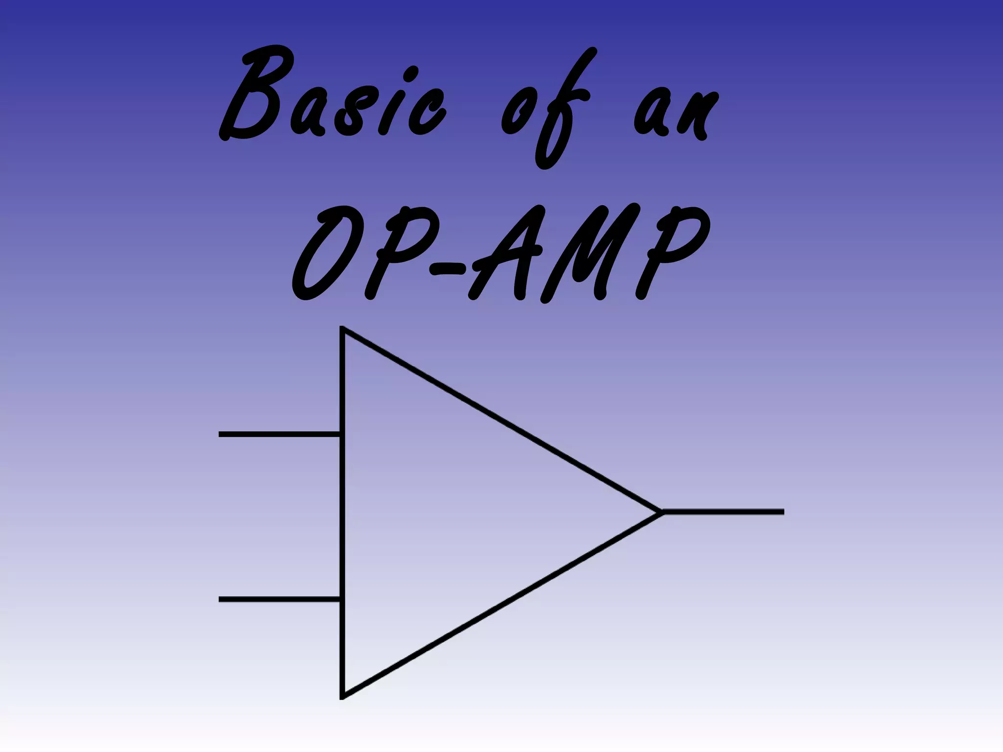 Basic of an OP-AMP | PPT