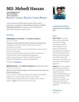 I’m a professional mobile app developer with 9 years of experience, specializing in Android ...