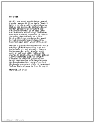 Mehmet akifersoy siir | PDF