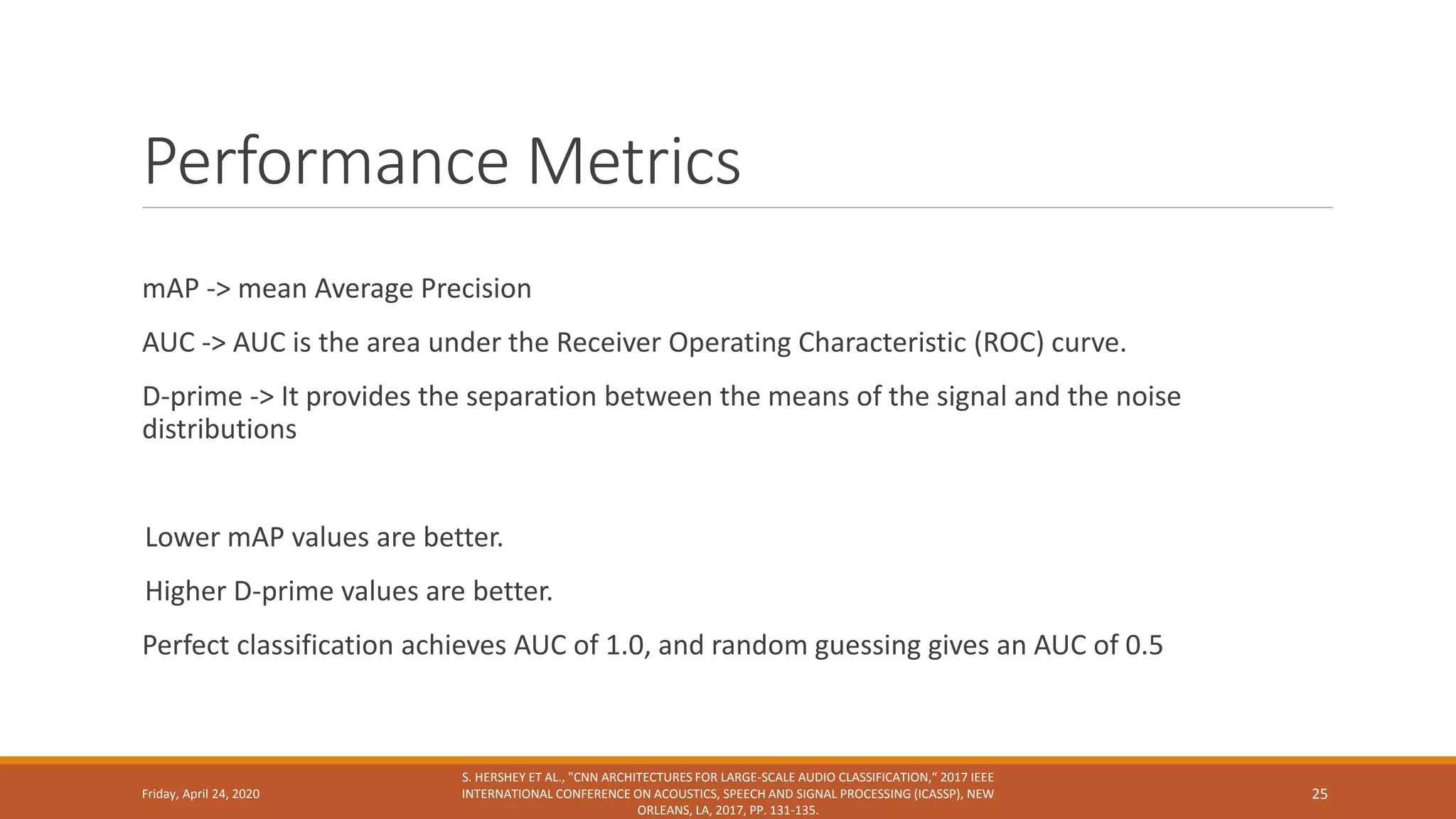 CNN architectures for large-scale audio classification CONFERENCE PAPER REVIEW, EXPLANATION | PPT