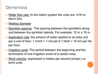 sprinkler irrigation system | PPTX
