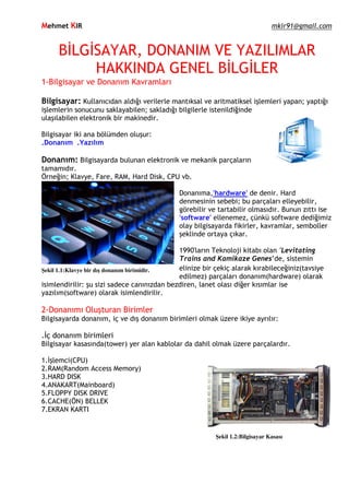 Mehmet KıR Bilgisayar,Donanim Ve Yazilimlar | PDF