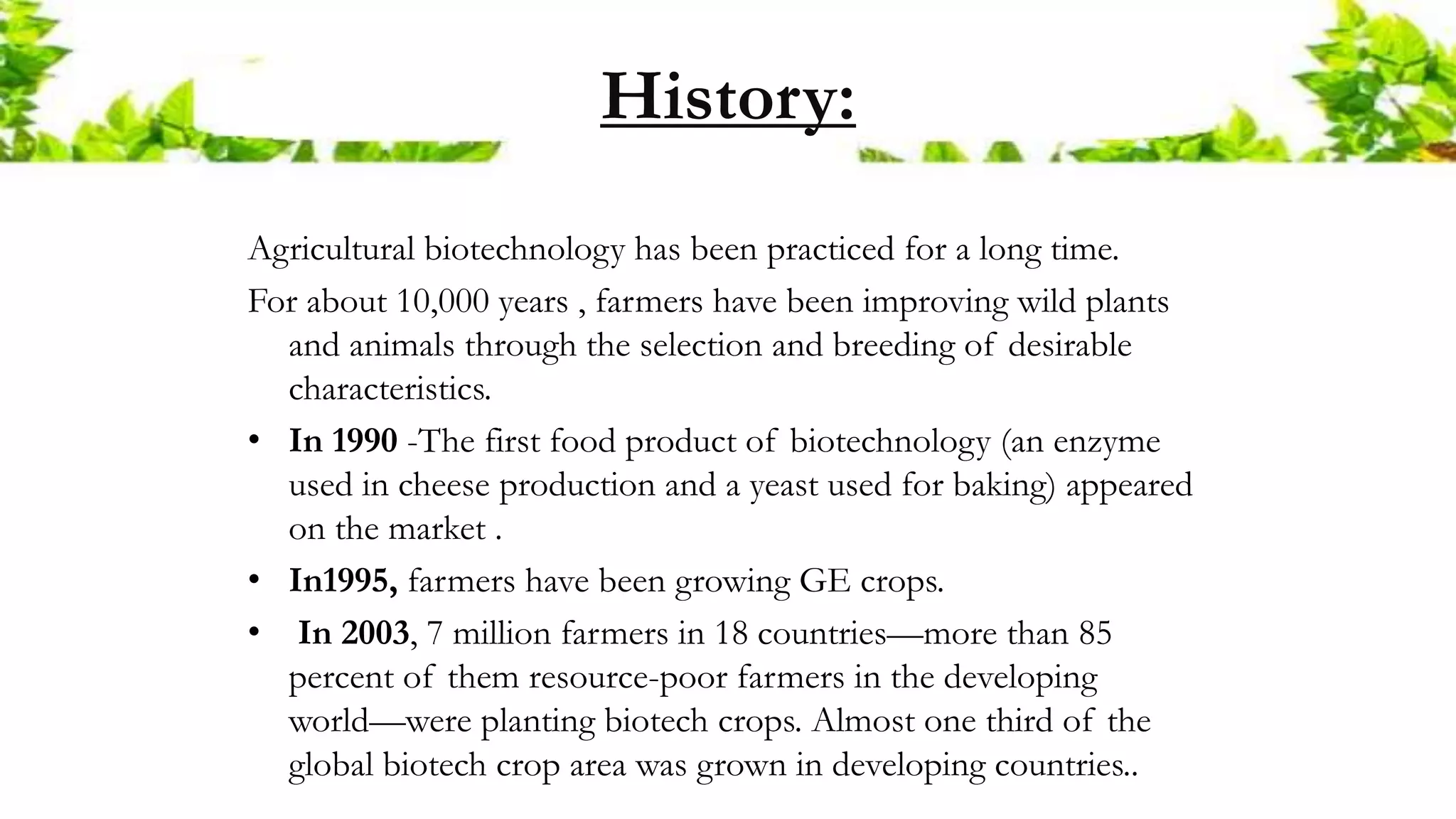 Advances in Agricultural Biotechnology | PPTX