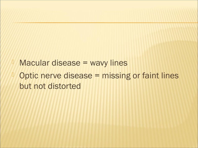 MACULAR FUNCTION TEST | PPT | Eye and Vision Conditions | Diseases and ...