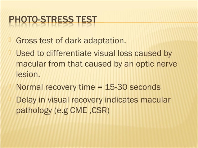 MACULAR FUNCTION TEST | PPT | Eye and Vision Conditions | Diseases and ...